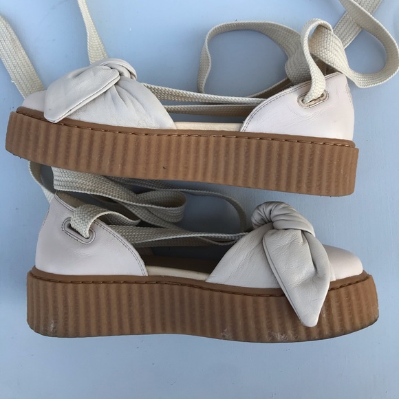 Fenty Beauty | Shoes | Rihanna Fenty Pink Tint Puma Bow Creeper Sandal ...